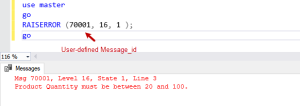 SQL RAISERROR Statement with Simple Examples